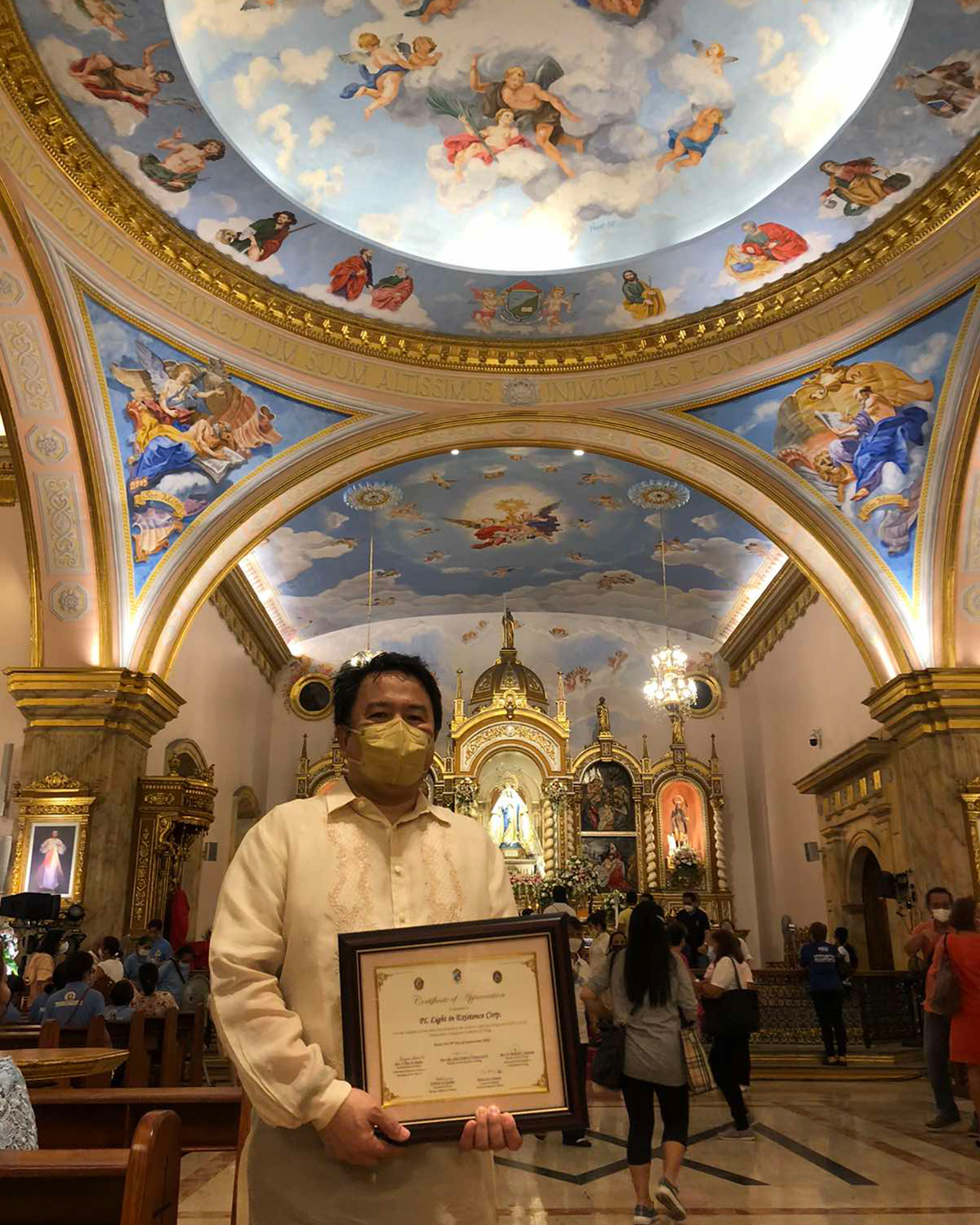 PL LIGHT receives a Certificate of Appreciation from Immaculate ...